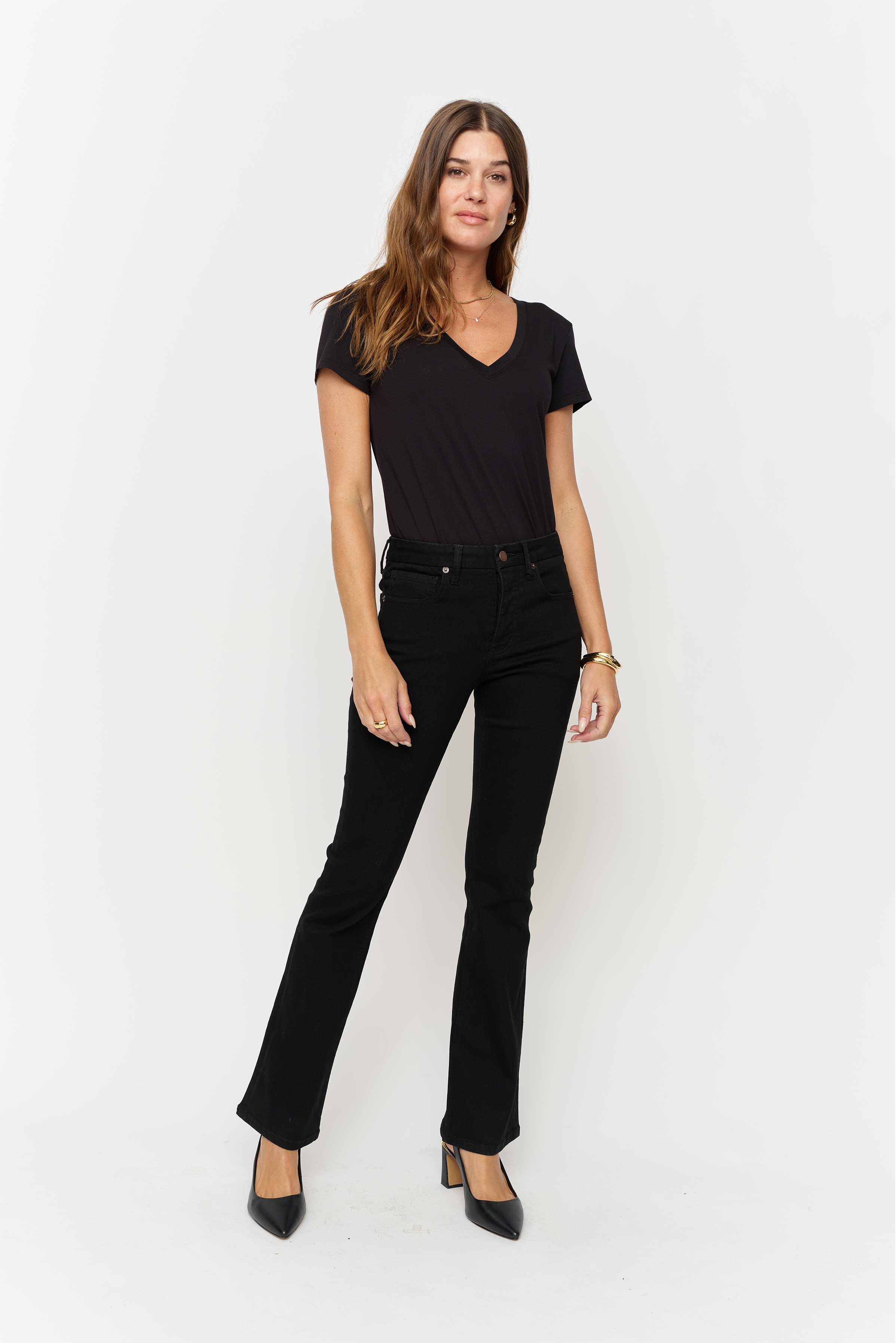 Stanley Boot Cut Mid Rise Sculpt+ Jet Black - Jet Black / 24 - Oliver Logan