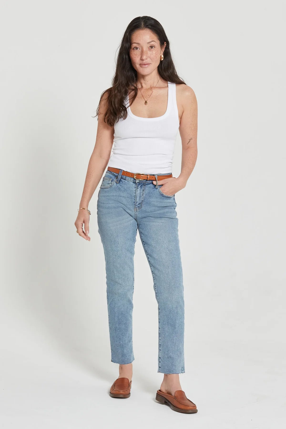 High Rise Relaxed Jeans | The Crosby - Classic Light Vintage / Petite ...